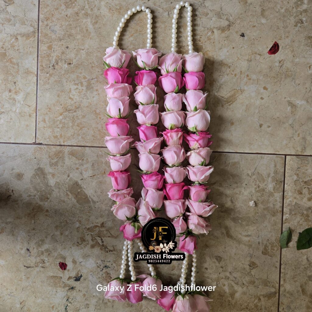 2 shades of pink wedding mala (pair) – Jagdish Flowers Since 1990
